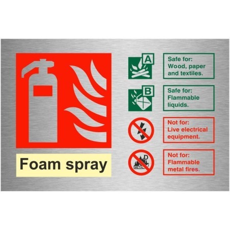 Foam Spray Fire Extinguisher ID Sign | HallMark Compliance LTD