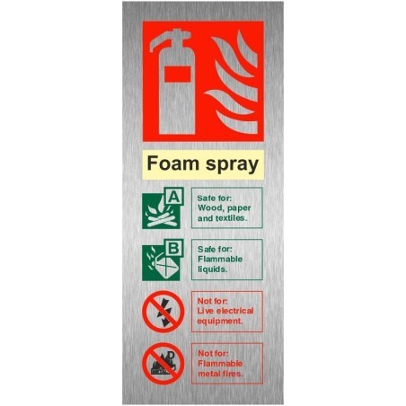 Foam Spray Fire Extinguisher ID Sign | HallMark Compliance LTD